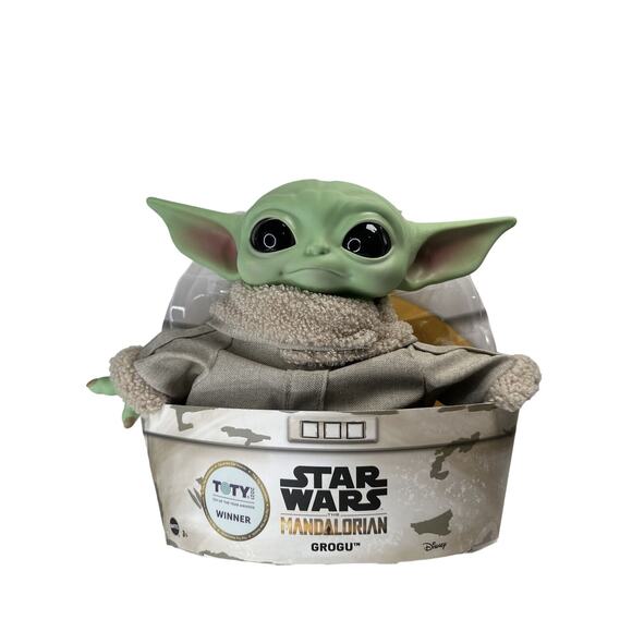 Disney | Toys | Star Wars Mandalorian The Child 1 Plush Baby Yoda Doll Grogu Mattel Gwd85 | Poshmark